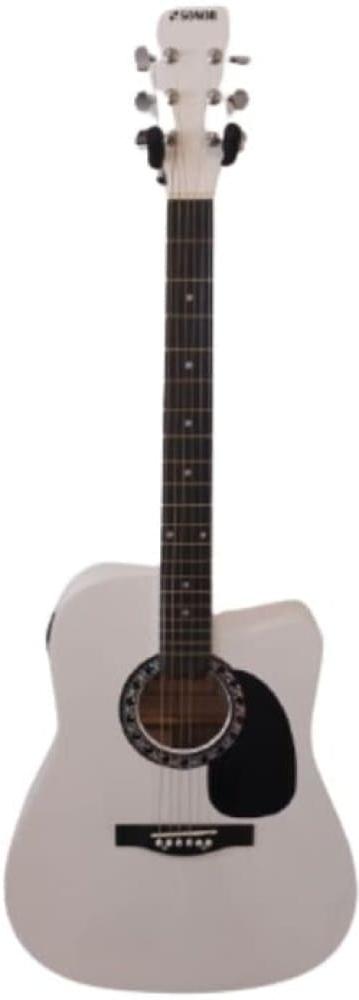 Hawamusical - Acoustic Guitar-snag012-cutaway-white+eq-sonor